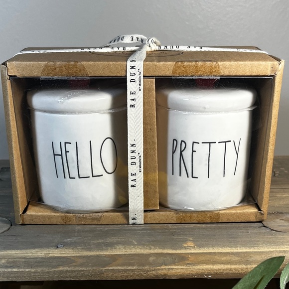 Rae Dunn | Accents | Rae Dunn Hello Pretty Trinket Dishes Canisters ...